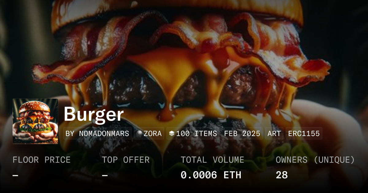 Burger - Collection | OpenSea