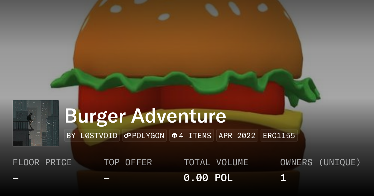 Burger Adventure - Collection | OpenSea