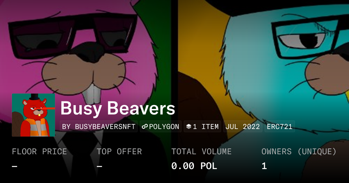 Busy Beavers - Collection | OpenSea
