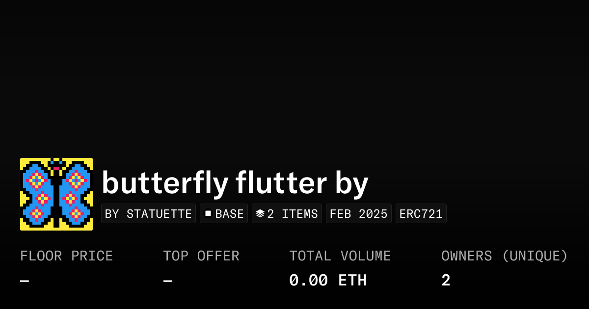 butterfly flutter by - Collection | OpenSea