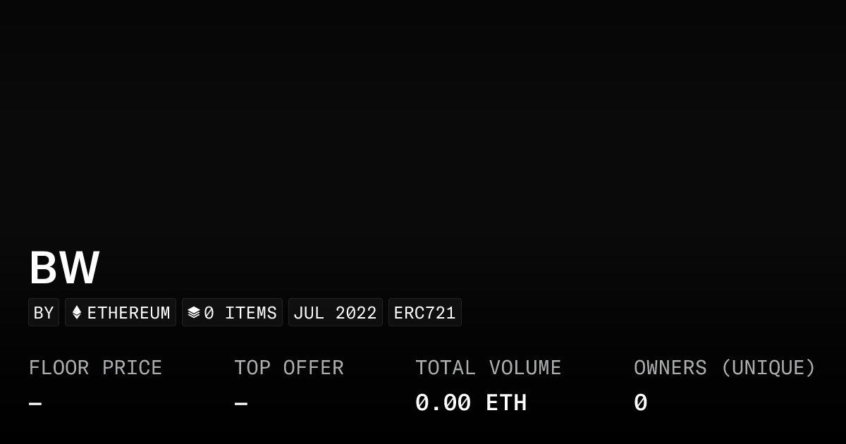 BW - Collection | OpenSea