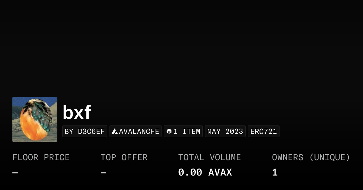 bxf - Collection | OpenSea