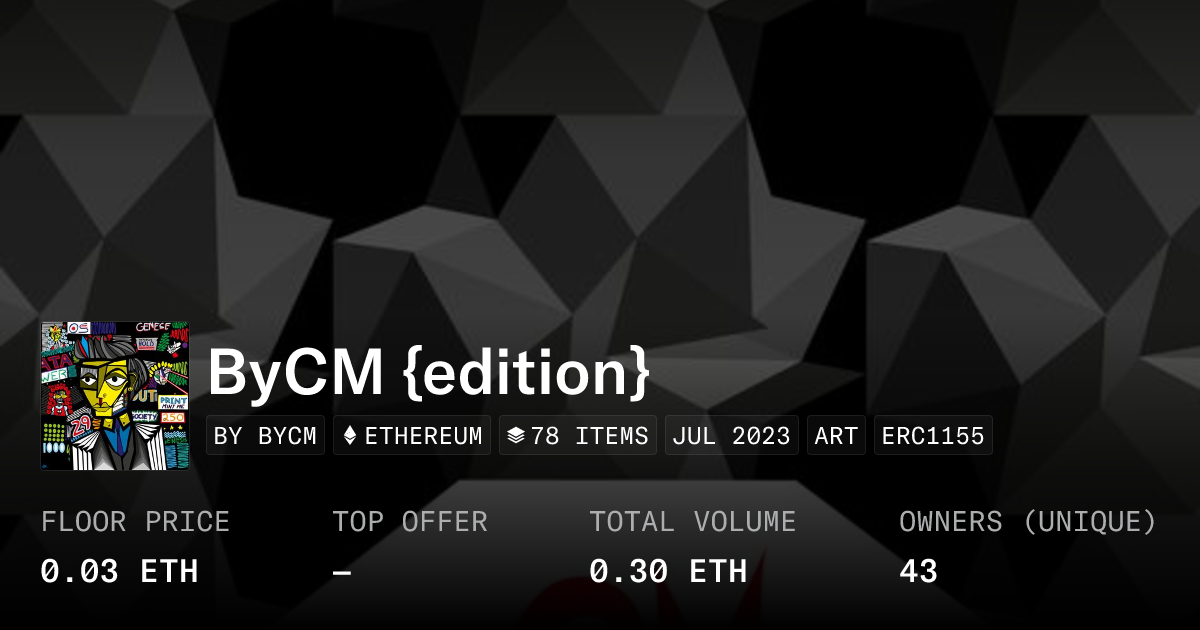 ByCM {edition} - Collection | OpenSea
