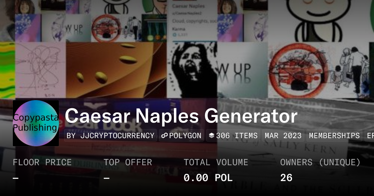 Caesar Naples Generator - Collection | OpenSea