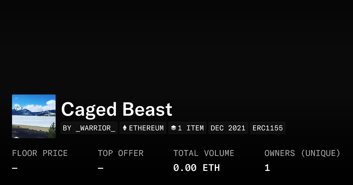 Caged Beast - Collection | OpenSea