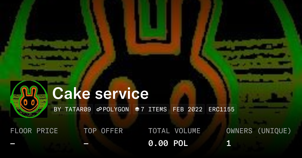 Cake service - Collection | OpenSea