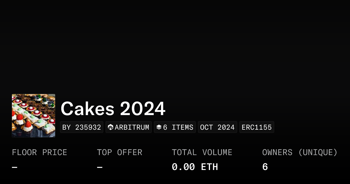 Cakes 2024 - Collection | OpenSea