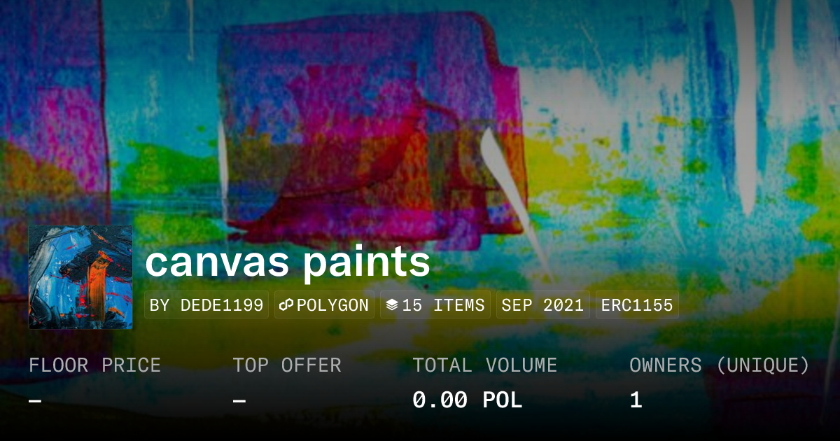 canvas paints - Collection | OpenSea
