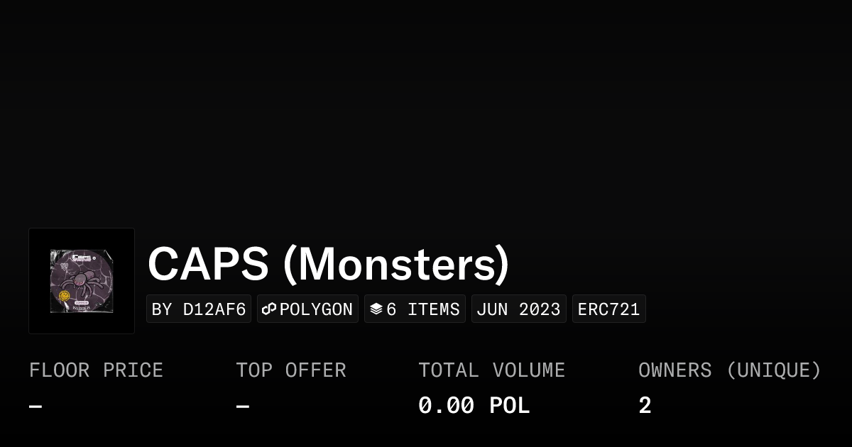 CAPS (Monsters) - Collection | OpenSea
