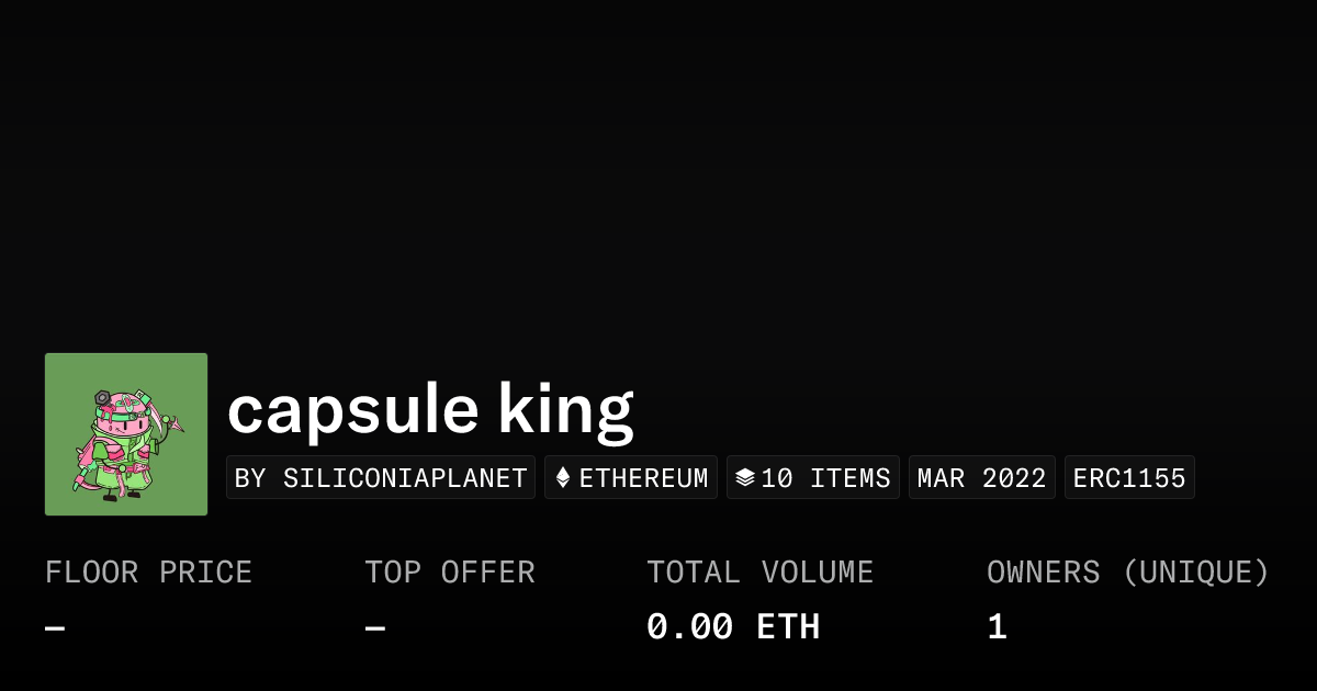 capsule king - Collection | OpenSea