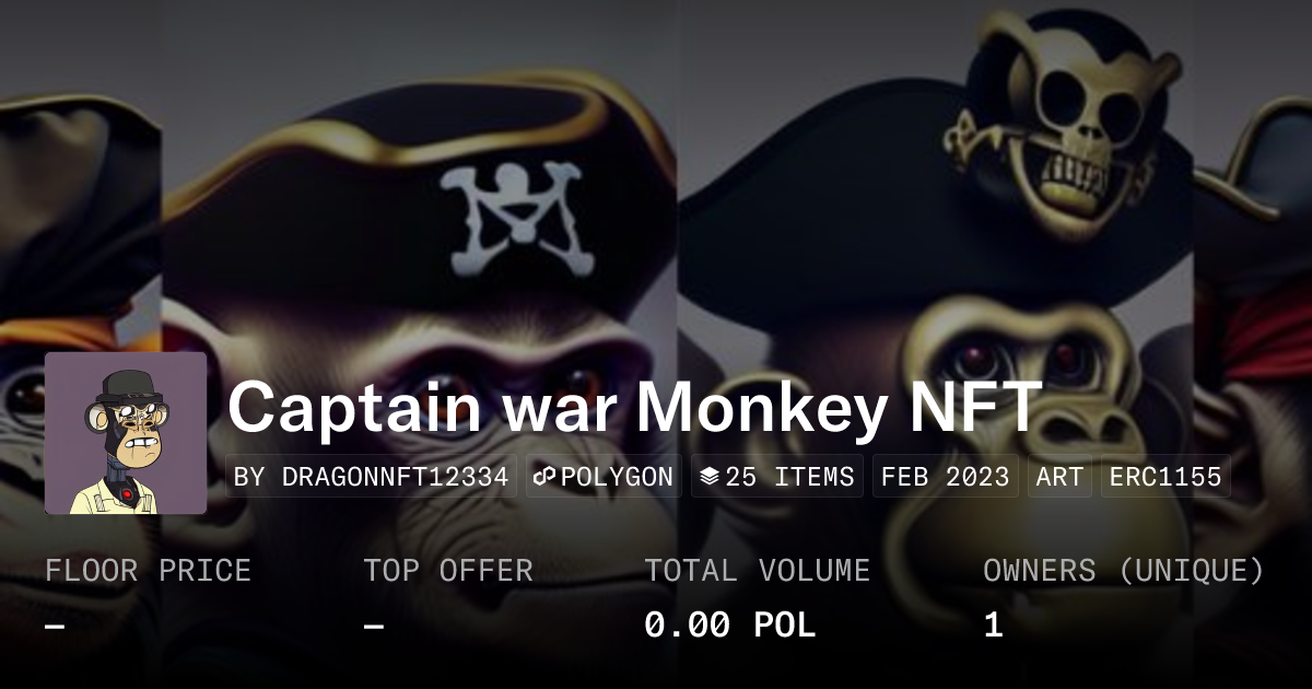 Captain war Monkey NFT - Collection | OpenSea