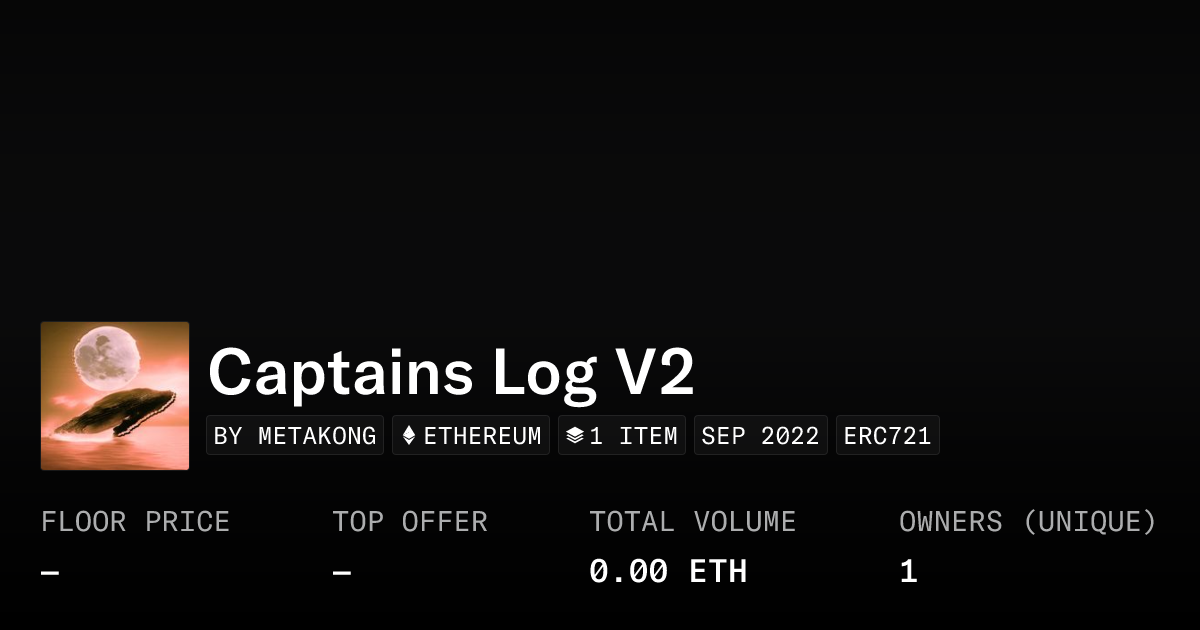 Captains Log V2 - Collection | OpenSea