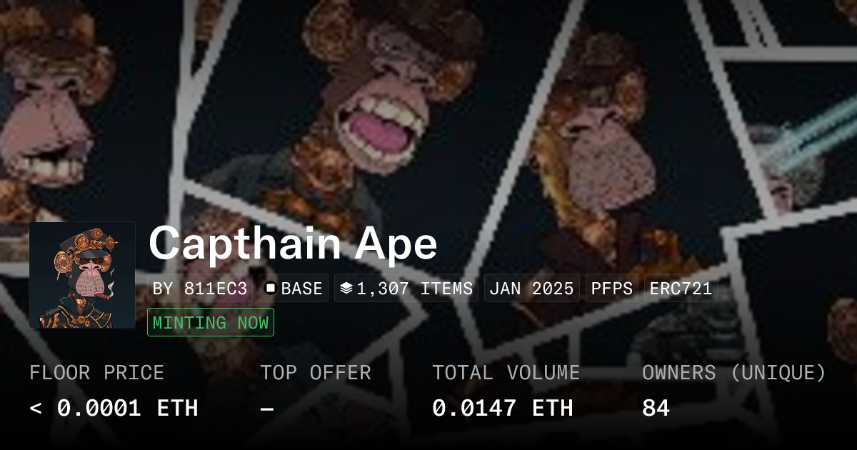 Capthain Ape - Collection | OpenSea