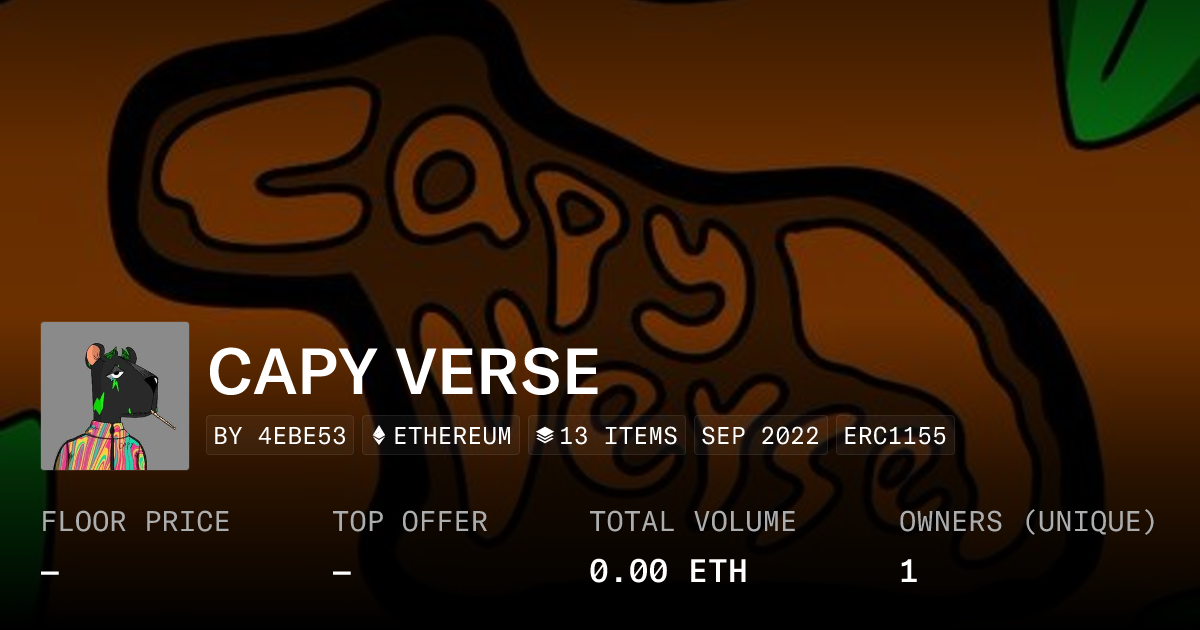 CAPY VERSE - Collection | OpenSea