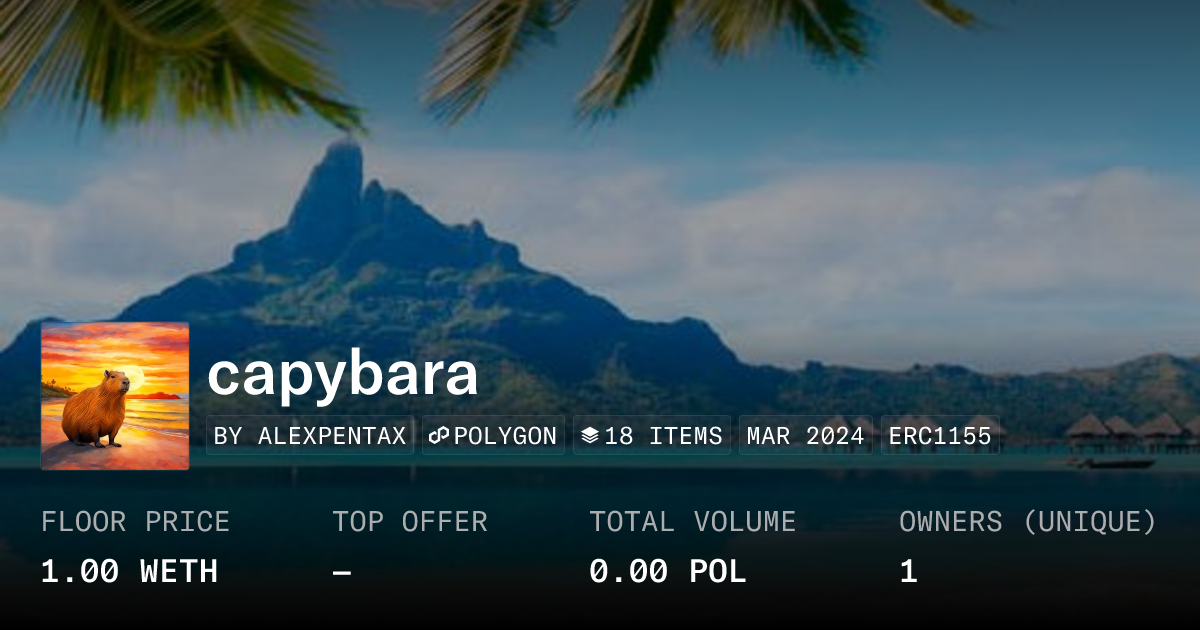 capybara - Collection | OpenSea