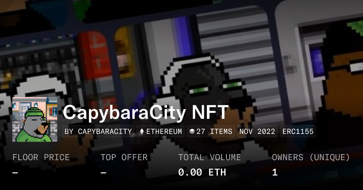CapybaraCity NFT - Collection | OpenSea