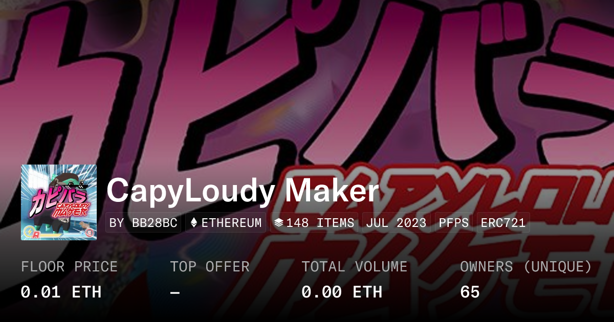 CapyLoudy Maker - Collection | OpenSea
