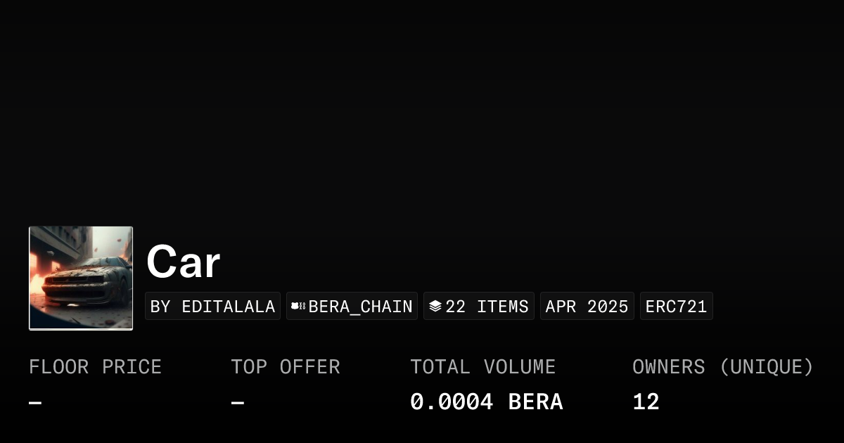 Car - Collection | OpenSea