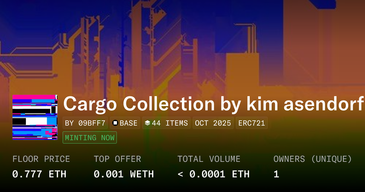 Cargo Collection by kim asendorf - Collection | OpenSea