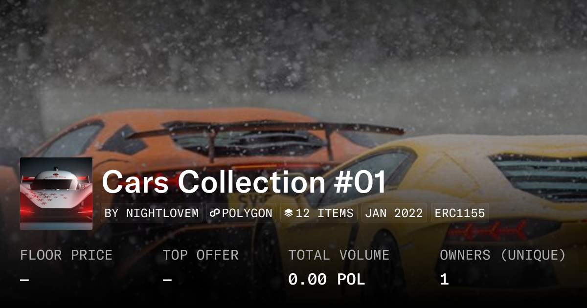 Cars Collection #01 - Collection | OpenSea