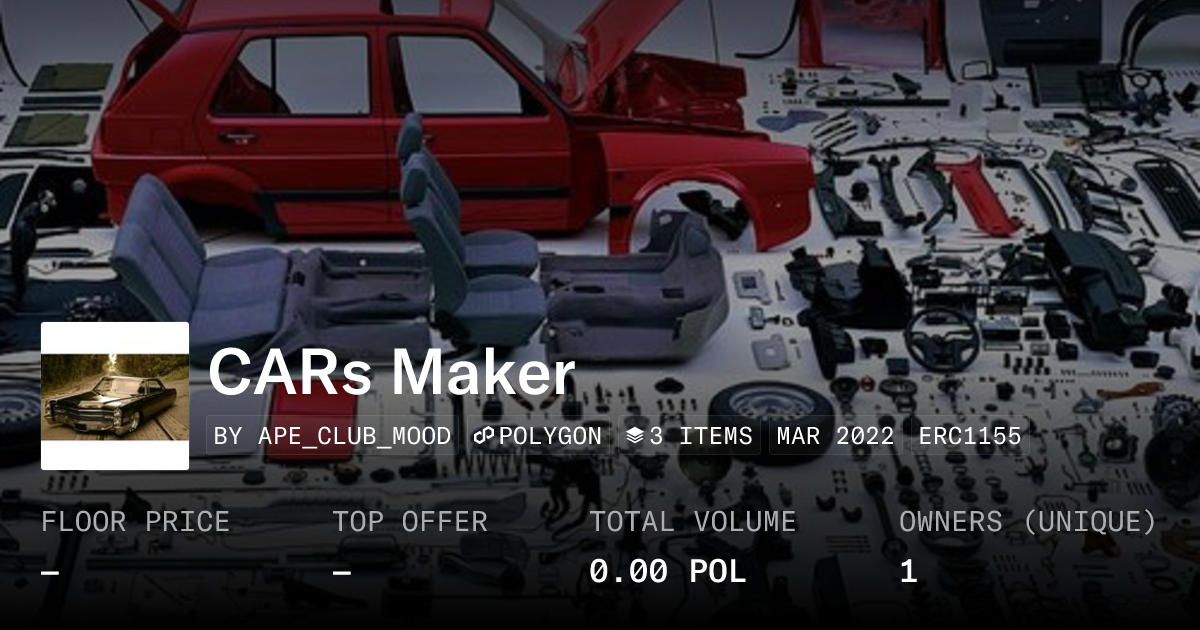 CARs Maker - Collection | OpenSea