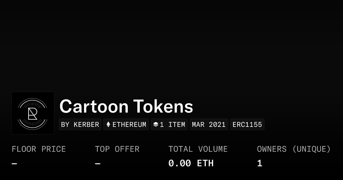 Cartoon Tokens - Collection | OpenSea