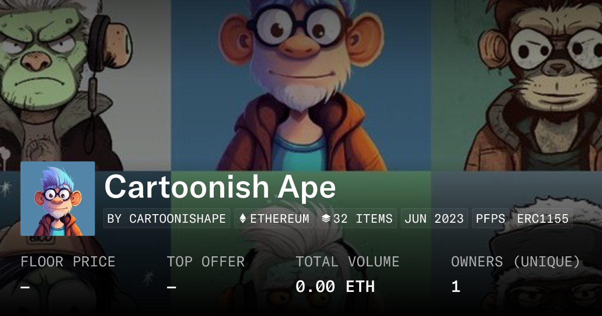 Cartoonish Ape - Collection | OpenSea