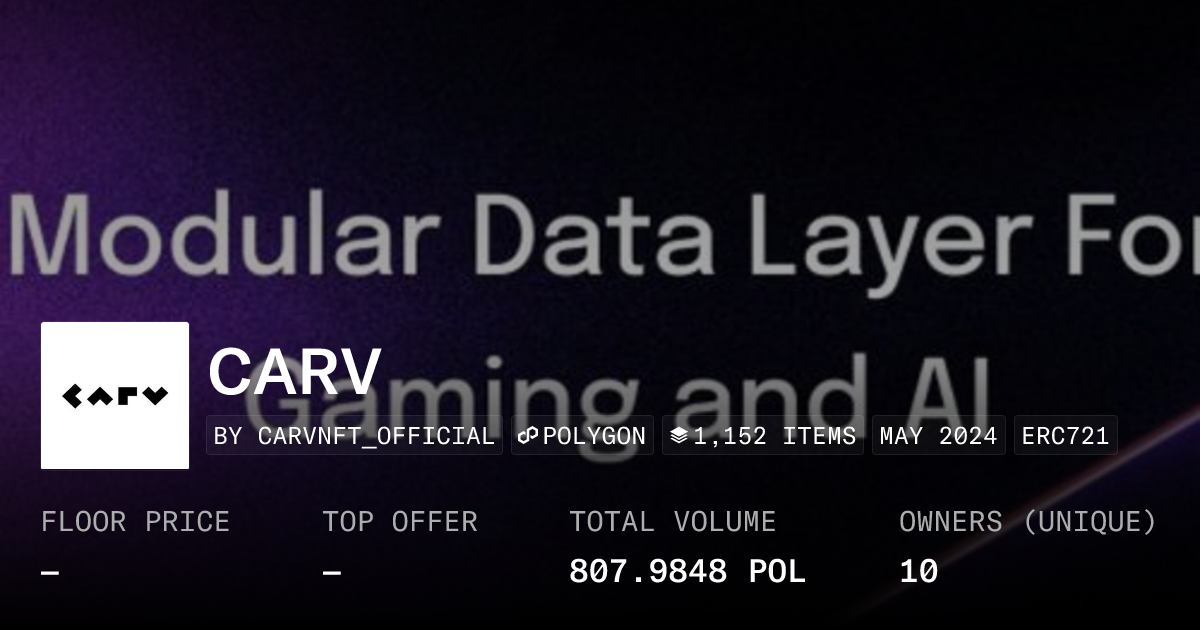 CARV - Collection | OpenSea