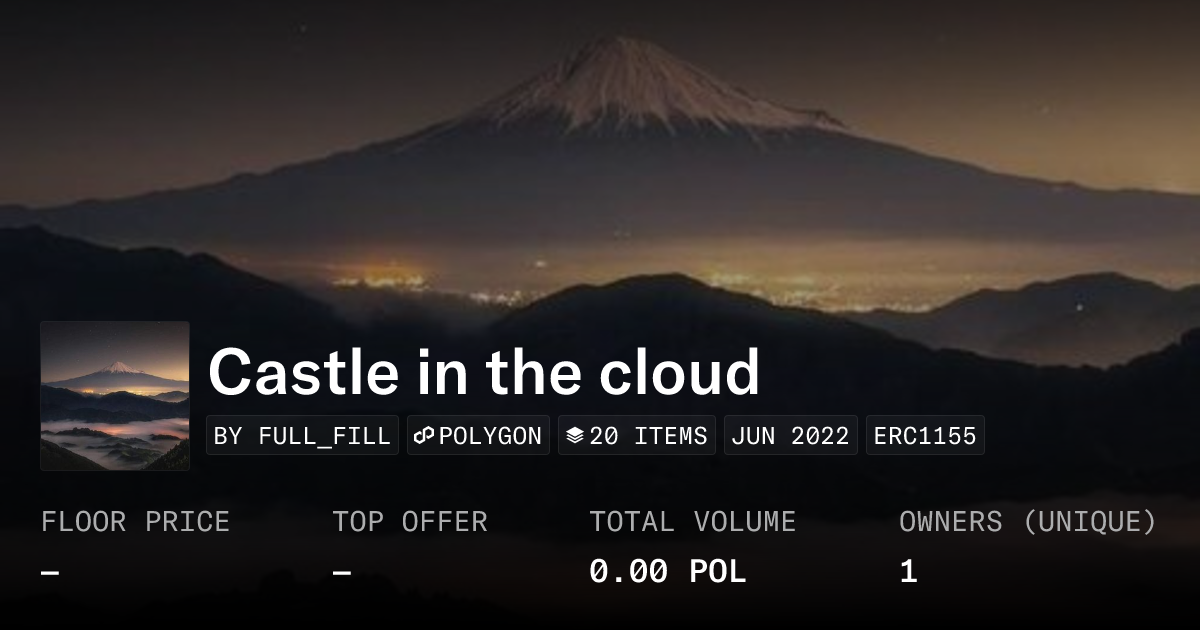 Castle in the cloud - Collection | OpenSea