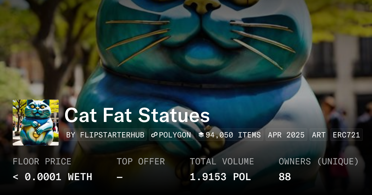 Cat Fat Statues - Collection | OpenSea