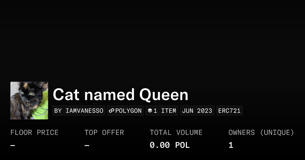 Cat named Queen - Collection | OpenSea