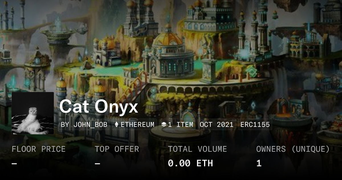 Cat Onyx - Collection | OpenSea