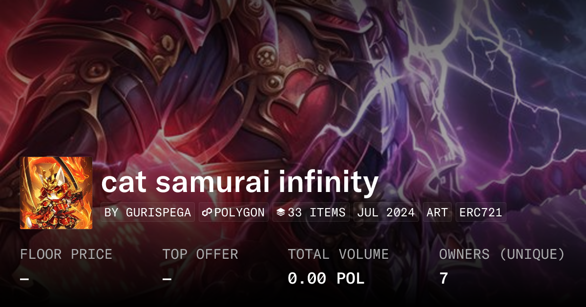 cat samurai infinity - Collection | OpenSea