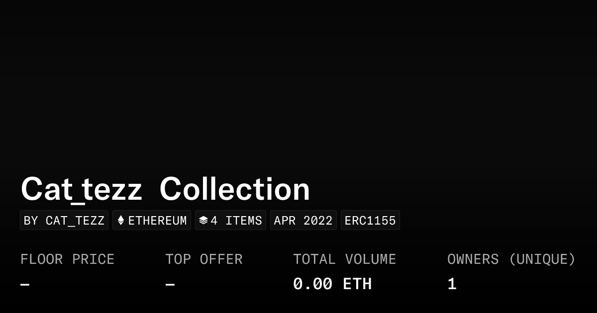 Cat_tezz Collection - Collection | OpenSea