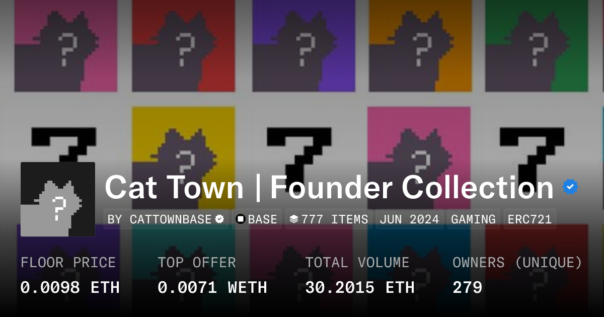 Cat Town | Founder Collection - Collection | OpenSea