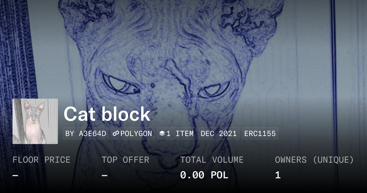 Cat block - Collection | OpenSea