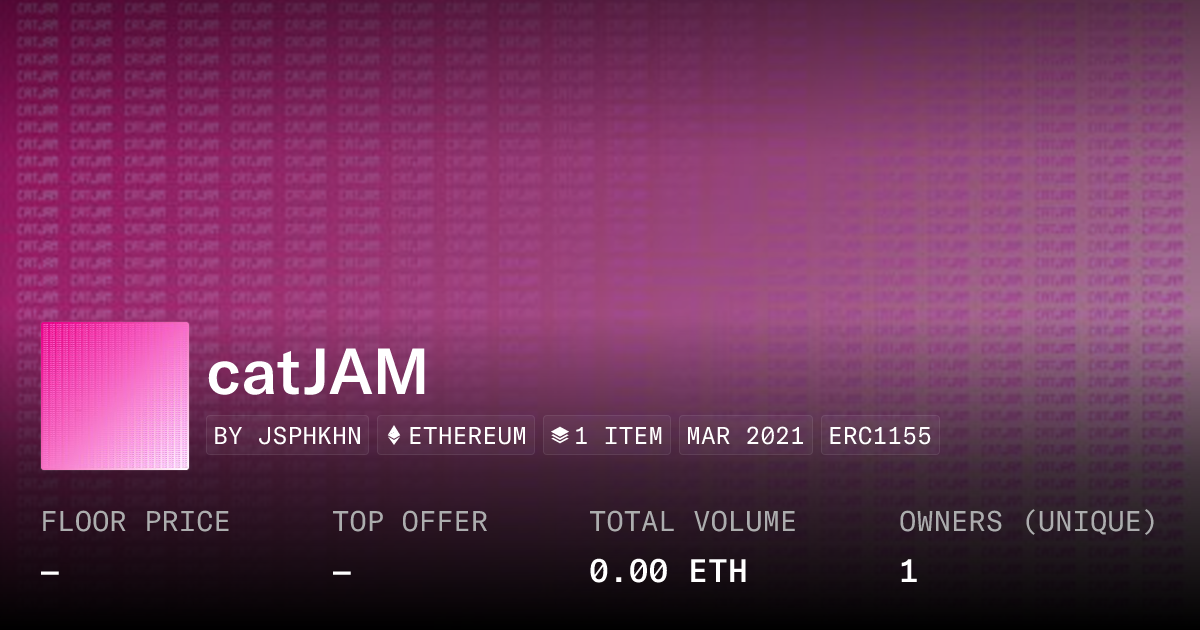 catJAM - Collection | OpenSea