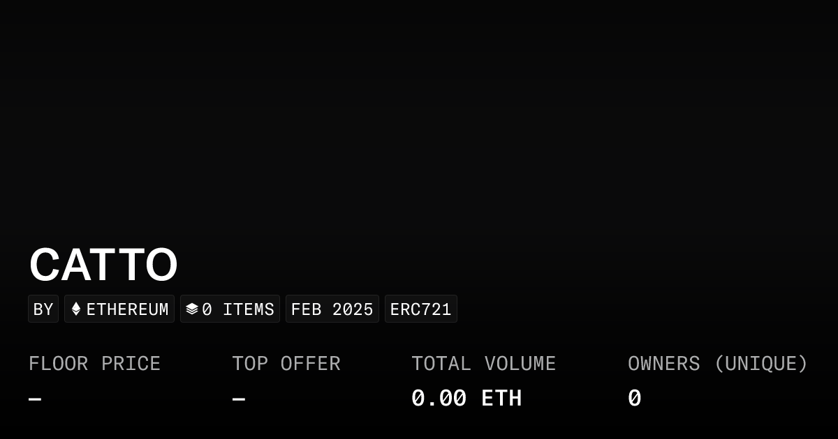 CATTO - Collection | OpenSea