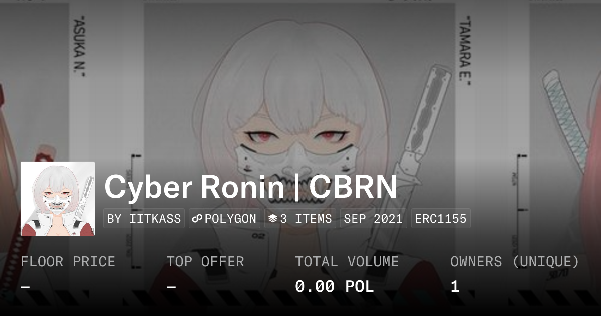Cyber Ronin | CBRN - Collection | OpenSea
