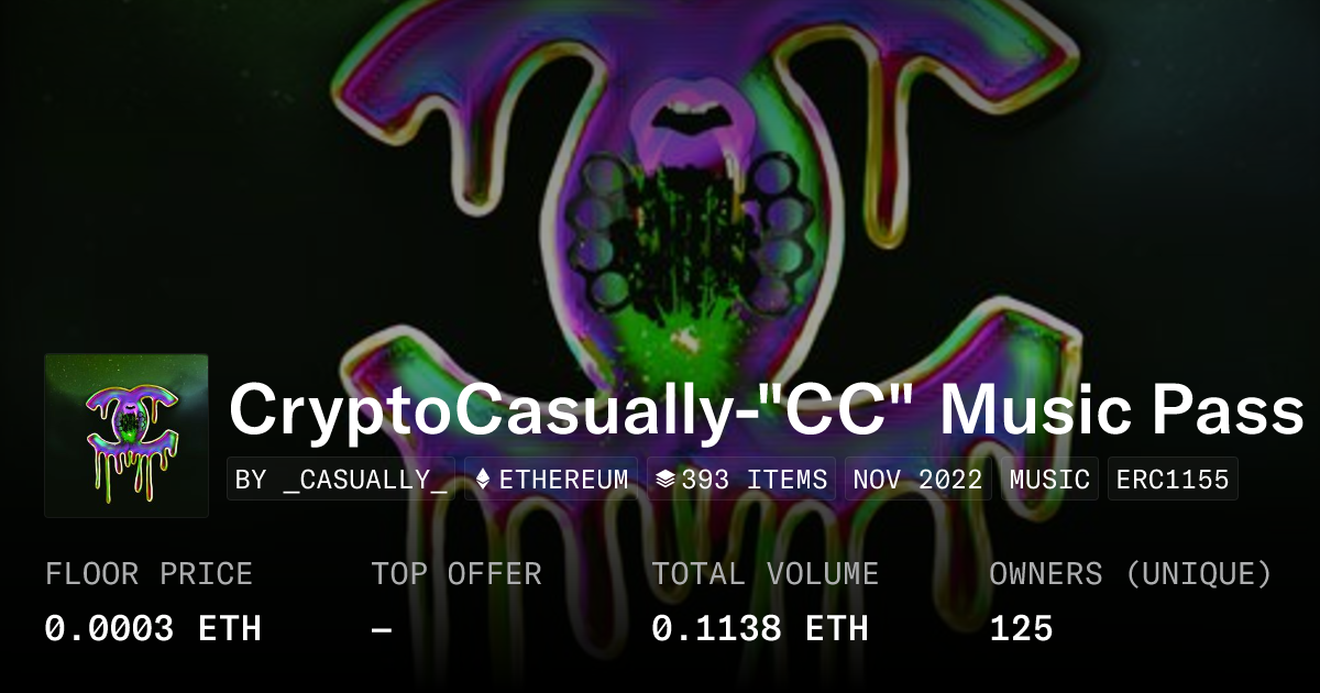 CryptoCasually-"CC" Music Pass - Collection | OpenSea