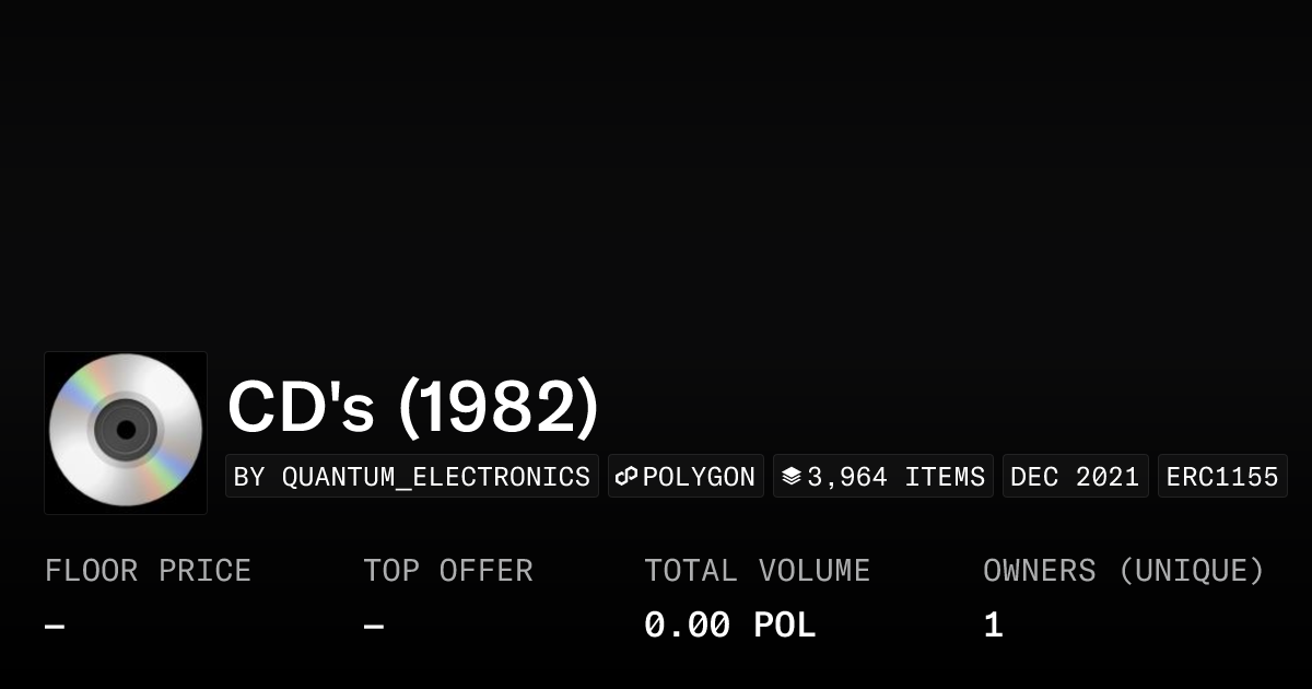 CD's (1982) - Collection | OpenSea