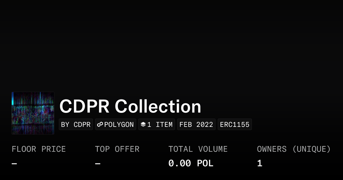 CDPR Collection - Collection | OpenSea