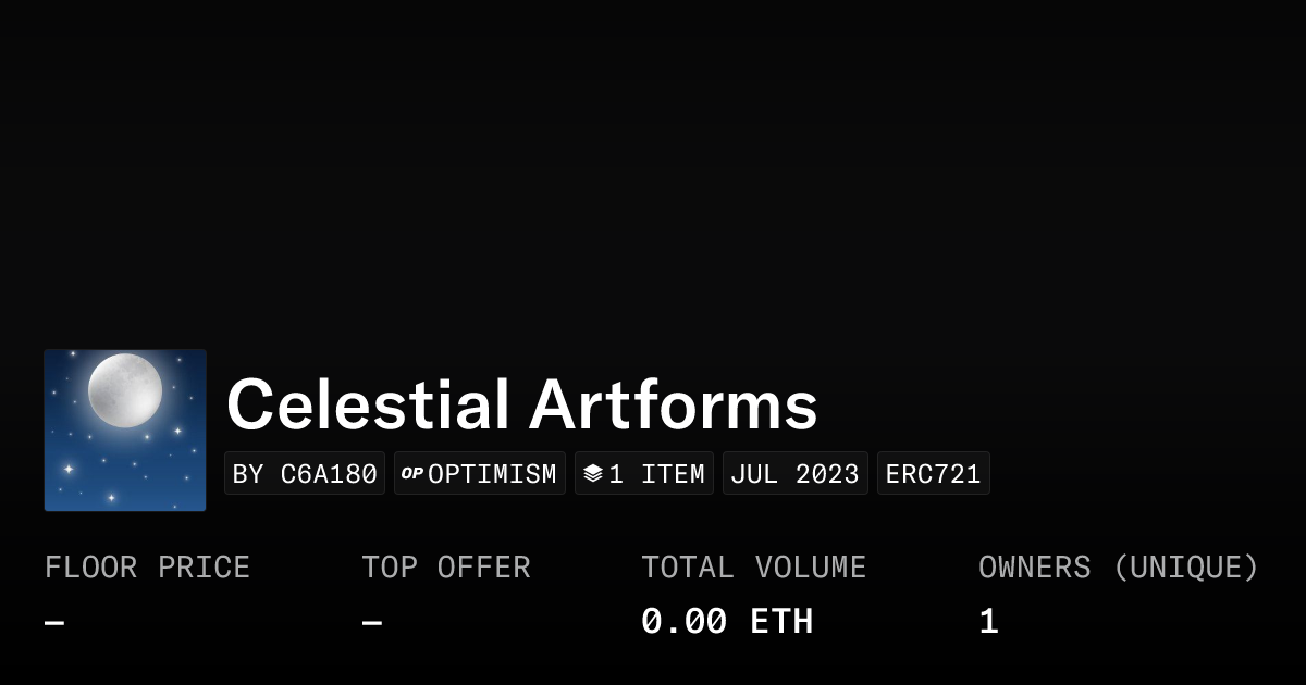 Celestial Artforms - Collection | OpenSea
