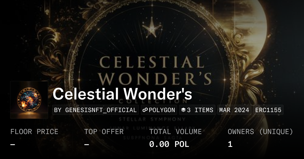 Celestial Wonder's - Collection | OpenSea