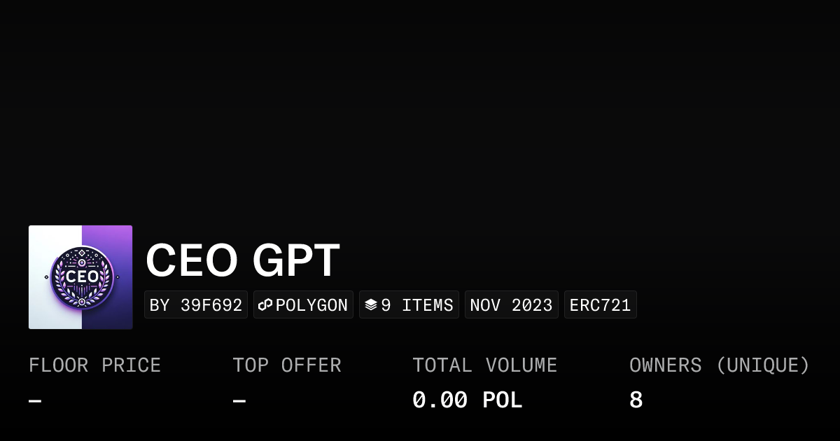 CEO GPT - Collection | OpenSea