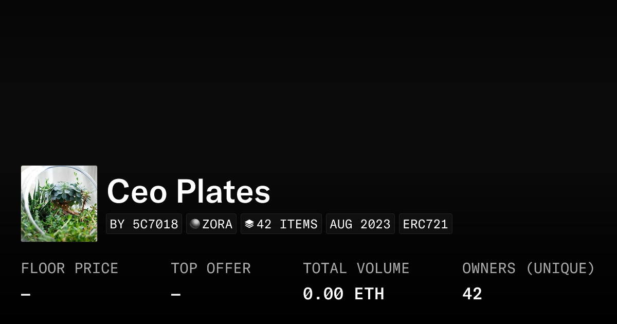 Ceo Plates - Collection | OpenSea