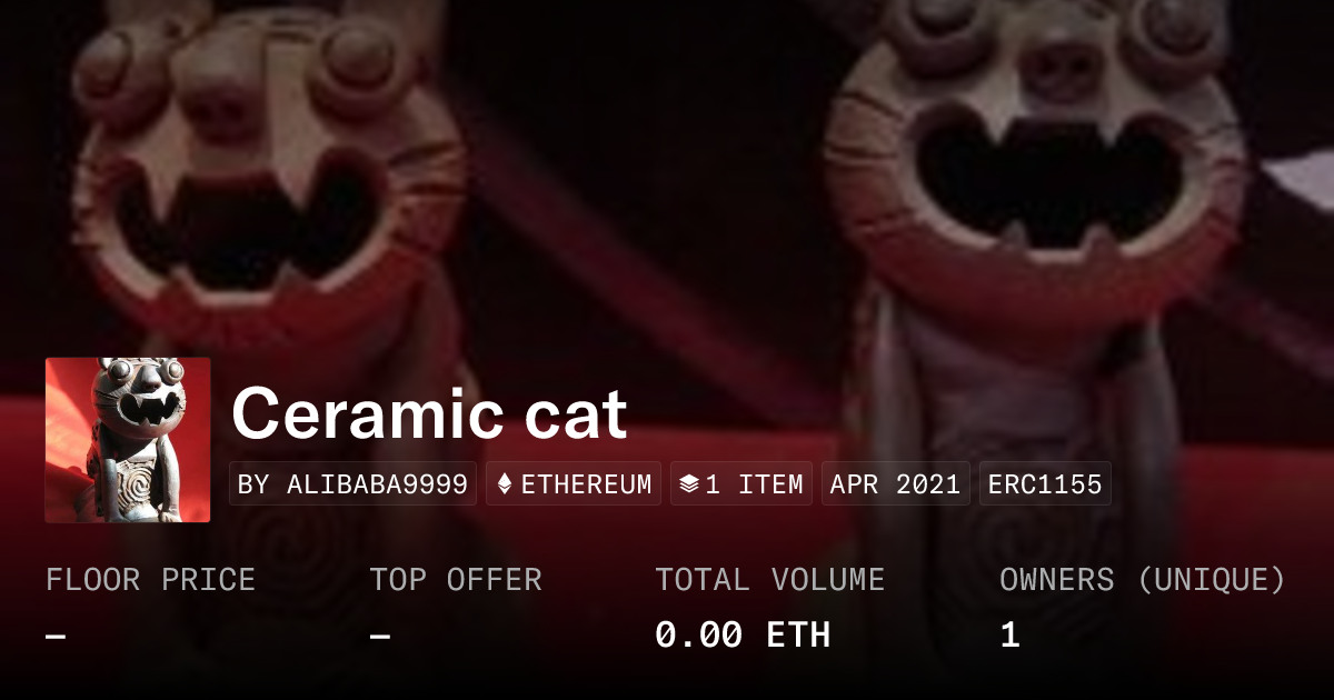 Ceramic cat - Collection | OpenSea