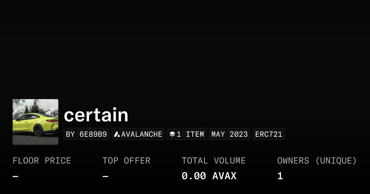 certain - Collection | OpenSea