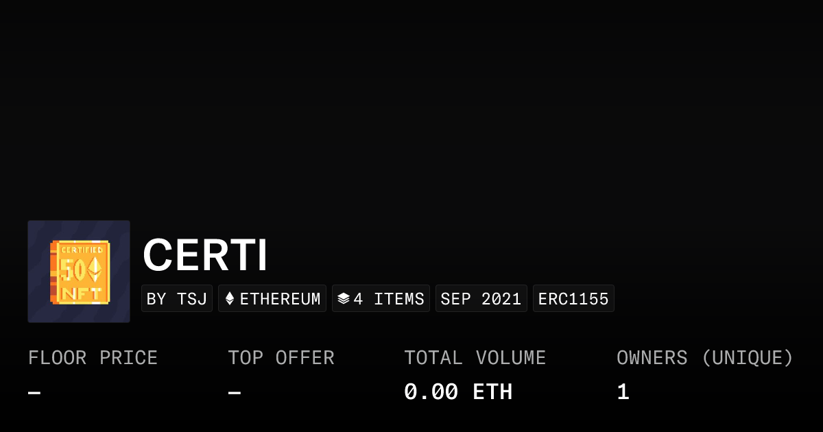 CERTI - Collection | OpenSea