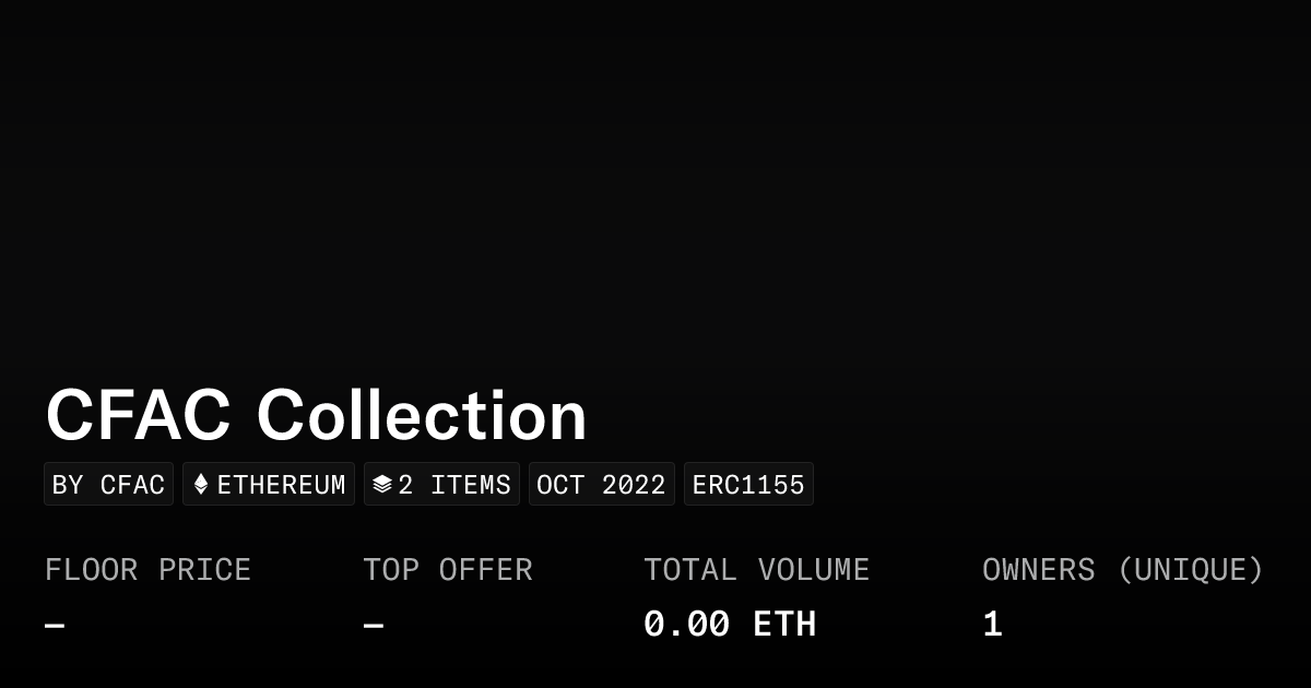 CFAC Collection - Collection | OpenSea
